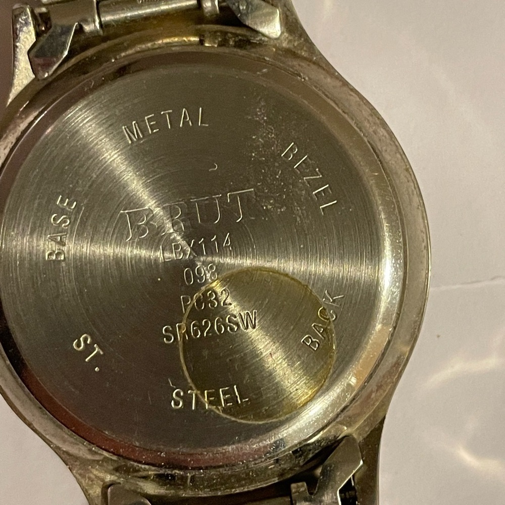 Mens Vintage Brut Watch Silver & Gold Color With Stre… - Gem